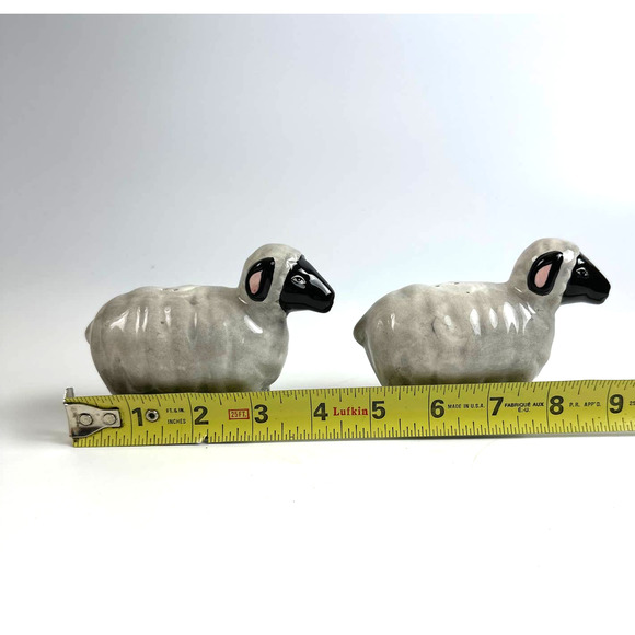 unknown | Kitchen | Vintage Sheep Salt And Pepper Shakers Gray Wool ...